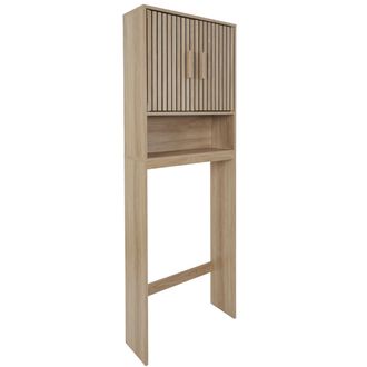 The Home Deco Factory HD0223 WC-Möbel, Modell Klaus, Kollektion Natural Crush, Möbel, Möbel, Badezimmermöbel, Waschtisch, 60 x 166 x 20 cm, Braun