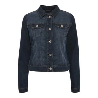 Cream Femme, Vestes, Bleu, Taille: 46 FR Veste en jean avec poches poitrine