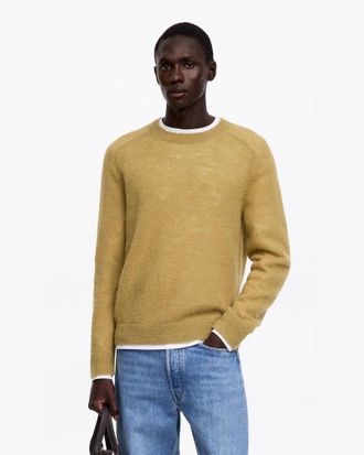 Arket Geb&uuml;rsteter Wollpullover -Gelb