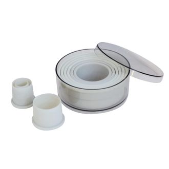 De Buyer DeBuyer Dose Von 9 Ausstechern, Kunststoff, Grau, 11.9 cm, 12.4 x 11.8 x 5.8 cm