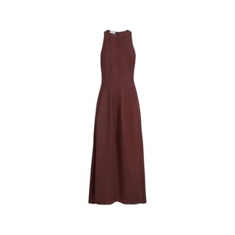 Brunello Cucinelli &Auml;rmelloses Maxikleid in A-Linie - - Dresses - Damen - Braun - S