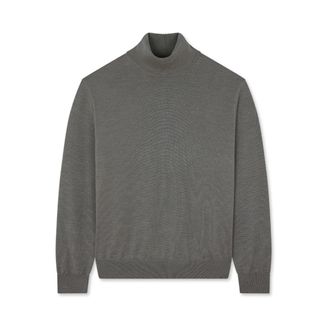 Paul & Shark Luxuri&ouml;ser Rollkragenpullover aus Wolle & Seide - - Knitwear - Herren - Grau - 2XL