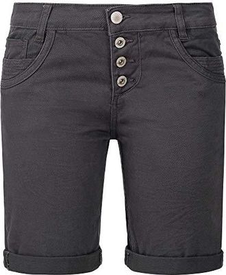 Sublevel Femme Denim Bermuda Chino Stretch Shorts avec Surtaxe Confort Pantalon Court Im Used Look - Anthracite Gris 4, M