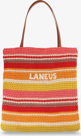 Laneus Crochet shoulder bag with embroidered front logo - LANEUS - gender_Woman