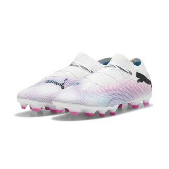 Puma Unisex Future 7 PRO+ FG/AG Soccer Shoe, White Black-Poison Pink, 44.5 EU