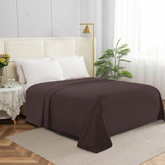 Elegant Comfort Premium-Bettlaken in Hotelqualit&auml;t, luxuri&ouml;s, weich, Fadenzahl 1500, &auml;gyptische Qualit&auml;t, Knitter-, Flecken- und lichtbest&auml;ndig, Twin/Twin XL, Schokol