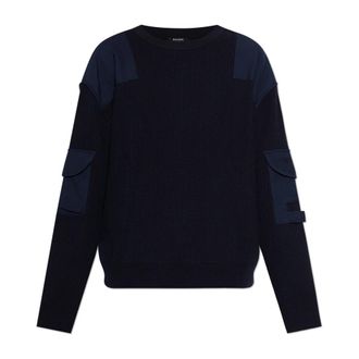 Balmain Vintage Utility Jumper - - Knitwear - Herren - Blau - 2XL