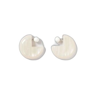 Emporio Armani Ohrringe aus Marmorharz - - Accessories - Damen - Wei&szlig; - ONE SIZE