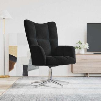 vidaXL Chaise de relaxation Noir Velours Vidaxl