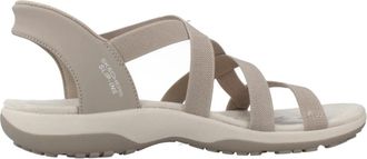 Skechers Femme, Chaussures, Beige, Taille: 42 EU Slim Reggae Sandales Plates
