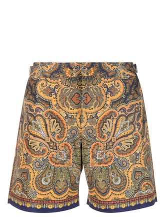 Orlebar Brown Bulldog Badeshorts mit Mystique Paisley-Print - Blau