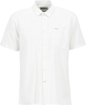 Barbour Homme, Chemises, Blanc, Taille: L Nelson Short Sleeve Shirt
