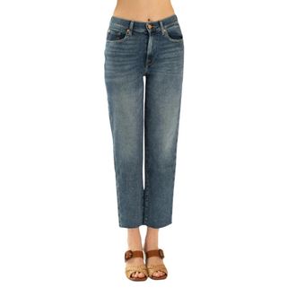 7 For All Mankind Malia Luxe Vintage Cropped Jeans - - Jeans - Damen - Blau - W24