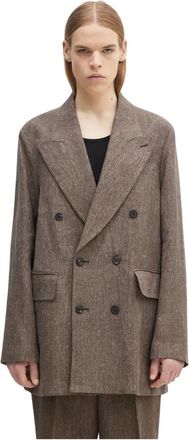 Our Legacy Sharp DB Blazer - Homme - Vestes - Brun - Taille: L