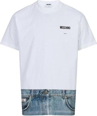 Moschino T-shirt &agrave; imprim&eacute; jean en coton