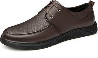 Generic Chaussures habillées for Hommes, à Lacets, Bout Rond, Bout Tablier, Chaussures Derby en Cuir, Talon carré, résistantes, antidérapantes, for Mariage(Ma