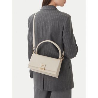 Tommy Hilfiger Handtasche Tommy Hilfiger Th Monogram Pebble Grain Crossbody Bag AW0AW17216 Creme