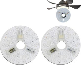 Generico Ersatz für Deckenventilator, LED-Deckenventilator, 15 W, 3CCT, dimmbar, Modernisierungsset mit Speicherfunktion, Aluminiumbasis, universell kompatibel