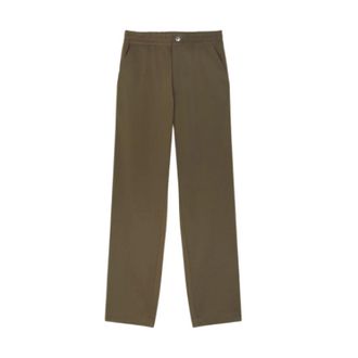Maison Kitsun&eacute; L&auml;ssige Baumwoll-Gabardine-Hose mit Stickerei - - Trousers - Herren - Gr&uuml;n - 4XS