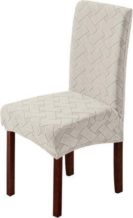 Generic Schicker Jacquard Stuhlhussen Set F&uuml;r 2,4,6,8 St&uuml;hle - Stretch Bez&uuml;ge Mit Hoher R&uuml;ckenlehne, Waschbar & Universell - Perfekt F&uuml;r Esszimmer, K&uuml;che, Hoc