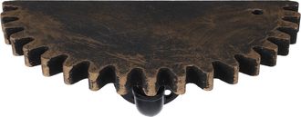 BESPORTBLE HOODANCOS Industrielles Schwebendes Eckregal aus Eisen mit Vintage Wasserrohr und Zahnr&auml;dern Rustikales Wandregal f&uuml;r Badezimmer und Landhausdeko Wand