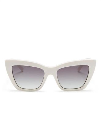 Karl Lagerfeld Sonnenbrille mit Cat-Eye-Gestell - Weiß