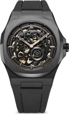 D1 Milano montre Skeleton Rubber 41.5 mm - Noir