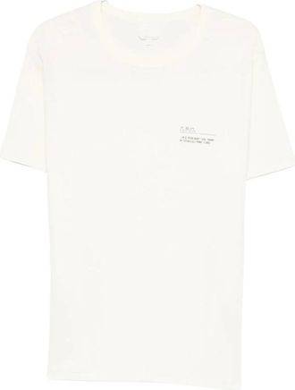 A.P.C. A.p.c., Homme, Tops, Blanc, Taille: S T-Shirt Manches Courtes