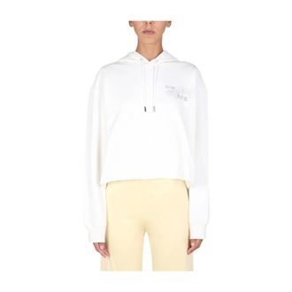 Opening Ceremony Femme, Sweatshirts et sweats &agrave; capuche, Blanc, Taille: 42 FR Hood with Drawstring Flow