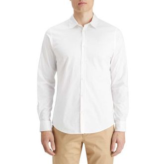 Scotch & Soda Herren Poplin Shirt, Bright White, XXL
