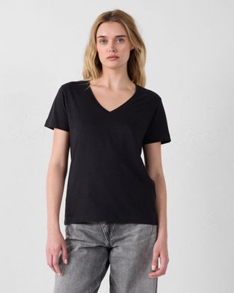 Jott T-Shirt col V Noir Sofy - Taille S
