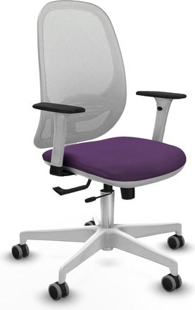 Piqueras y Crespo Schreibtischstuhl mit 1D-Armen, h&ouml;henverstellbare Lendenwirbelst&uuml;tze, ausgestattet mit Syncro/Traslack und Schneidschaum, mit Rollen von 65 mm, Parket