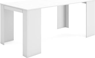 Skraut Home | Ausziehbarertisch | Multifunktionaler ausziehbarer | 180 | F&uuml;r 8 G&auml;ste | Esszimmertische | Moderner Stil | Wei&szlig;