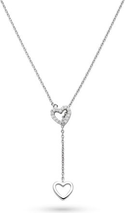s.Oliver Necklace - Elegante Halskette aus poliertem 925er Silber - Silber - Ankerkette 45 cm - wasserfest & hautfreundlich