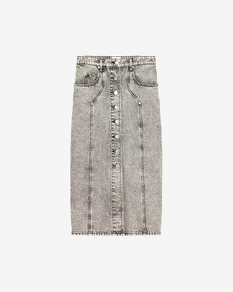 Isabel Marant Jupe Vandy - Femme - Gris Clair - Taille 34 - Marant &Eacute;toile