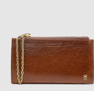 CLARIS VIROT Portefeuille Achille Cuir Tabac