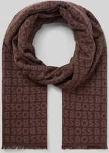 HUGO BOSS Schal mit Logo-Jacquardstruktur