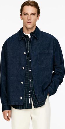 Arket Overshirt Aus Denim -Blau