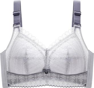Generic Soutien-gorge push-up r&eacute;glable pour femme - Grande taille - Sans armature - Soutien-gorge push-up, gris, 100B