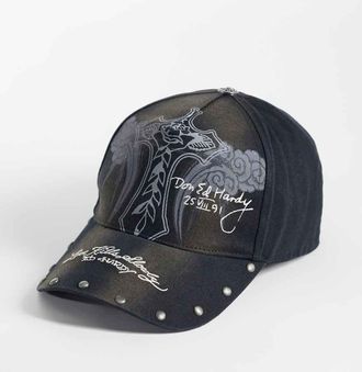 Ed Hardy casquette trucker Storming Rose noire