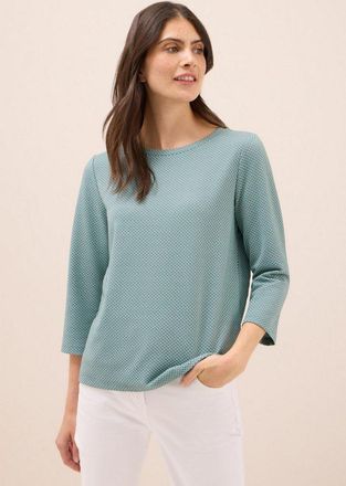 Cecil 3/4-Arm-Shirt mit Materialmix