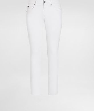 Dolce & Gabbana Regular Jeans Aus Wei&szlig;em Stretchmaterial - Mann Jeans Mehrfarbig 54