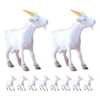 Cabilock 10 St&uuml;ck Mini Ziegenfiguren Aus PVC Realistische Simulierte Ziegenmodelle F&uuml;r Garten- Und Landschaftsdekoration Kleine Ziegenstatuen F&uuml;r DIY Mikroland