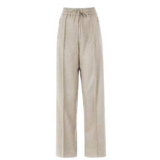 D.exterior Femme, Pantalons, Beige, Taille: 40 FR Wide Pantalons