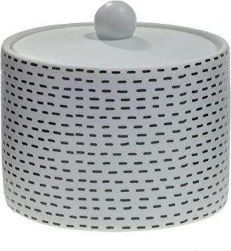 Spirella Baumwollbox INES Wei&szlig; Schwarz