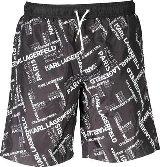 Karl Lagerfeld Strandkleidung Kost&uuml;m Untertheil Herren Schwarz - - Swimwear - Herren - Schwarzk - S