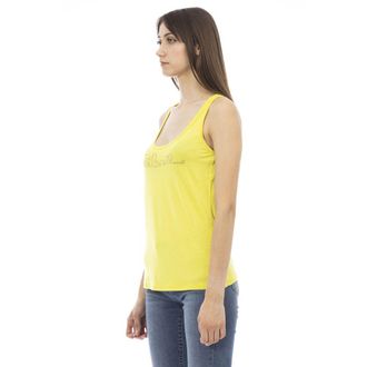 Just Cavalli Yellow Viscose Women Top Bicolor