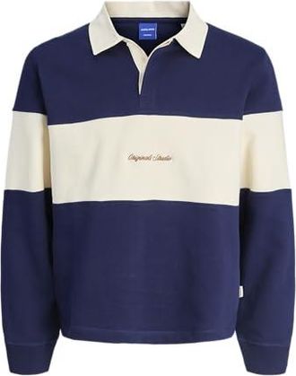 Jack & Jones Jornorrebro Blocking Sweat Polo, Ocean Cavern, XL Hommes