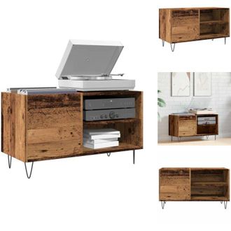 vidaXL Vidaxl - Armoire &agrave; disques vieux bois 84,5x38x48 cm bois ding&eacute;nierie - Armoire &agrave; Disques - Armoires &agrave; Disques - Armoire Pour Tourne-disques