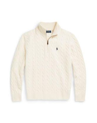 Ralph Lauren CABLE-KNIT WOOL-CASHMERE SWEATER